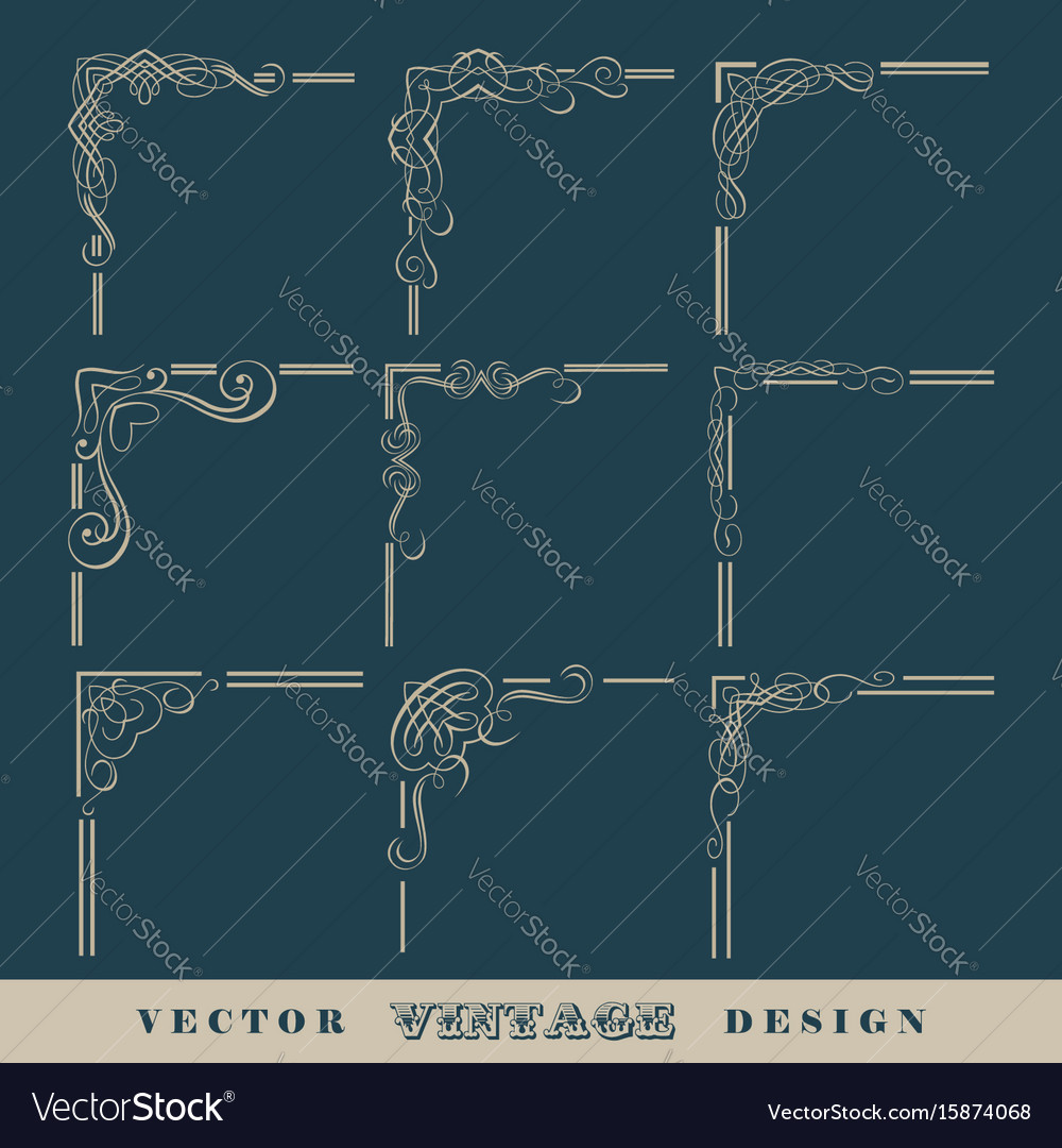 Abstract corner pattern Royalty Free Vector Image