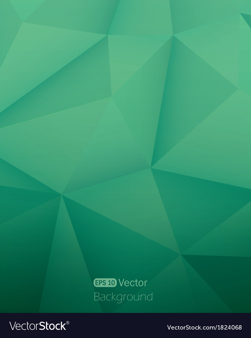 Abstract green triangle background Royalty Free Vector Image