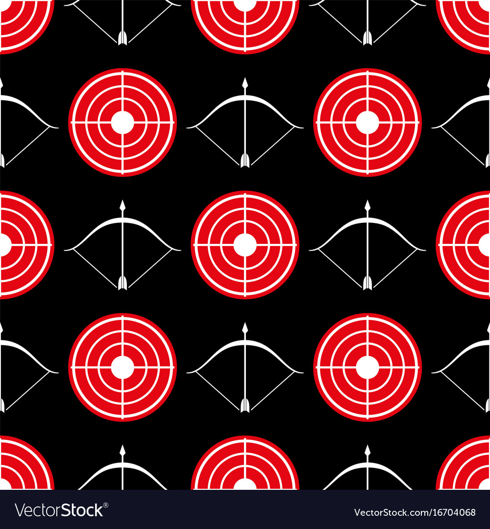 Archery seamless pattern - texture red Royalty Free Vector