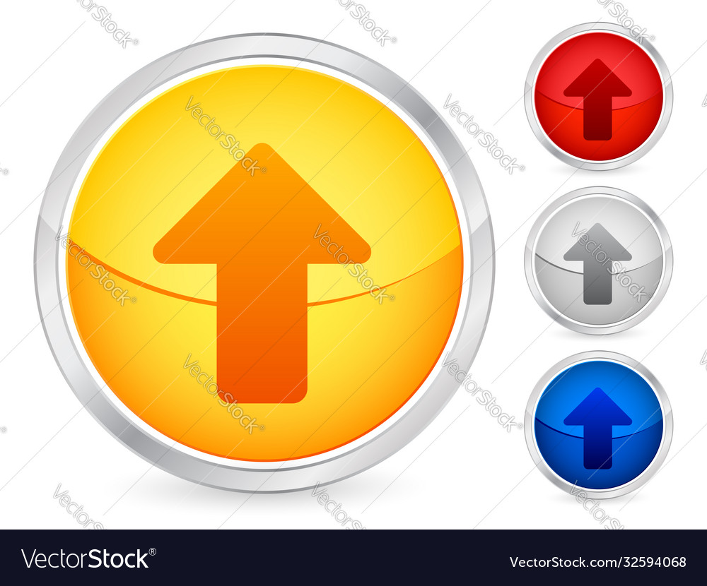 Arrow up button Royalty Free Vector Image - VectorStock