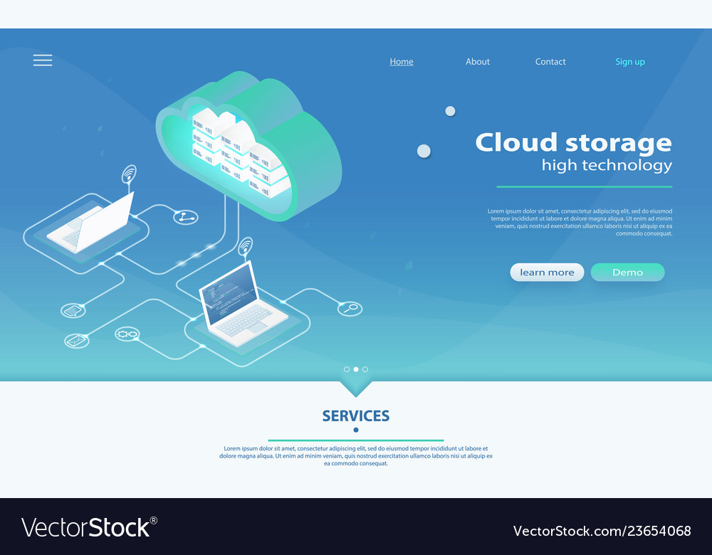 Cloud computing concept Royalty Free Vector Image