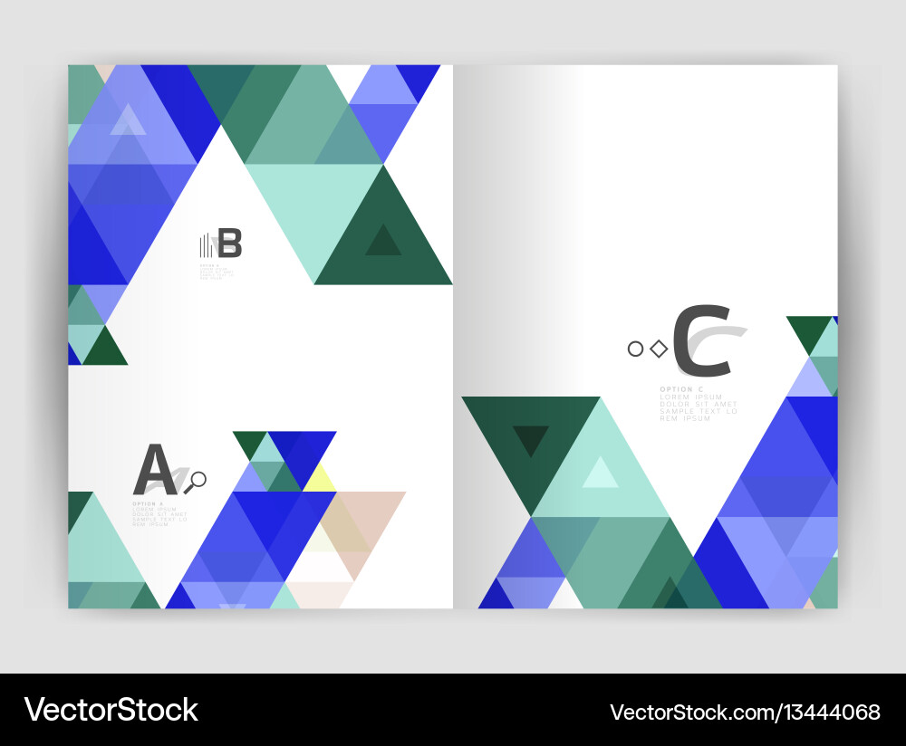 Modern geometric annual report cover Royalty Free Vector