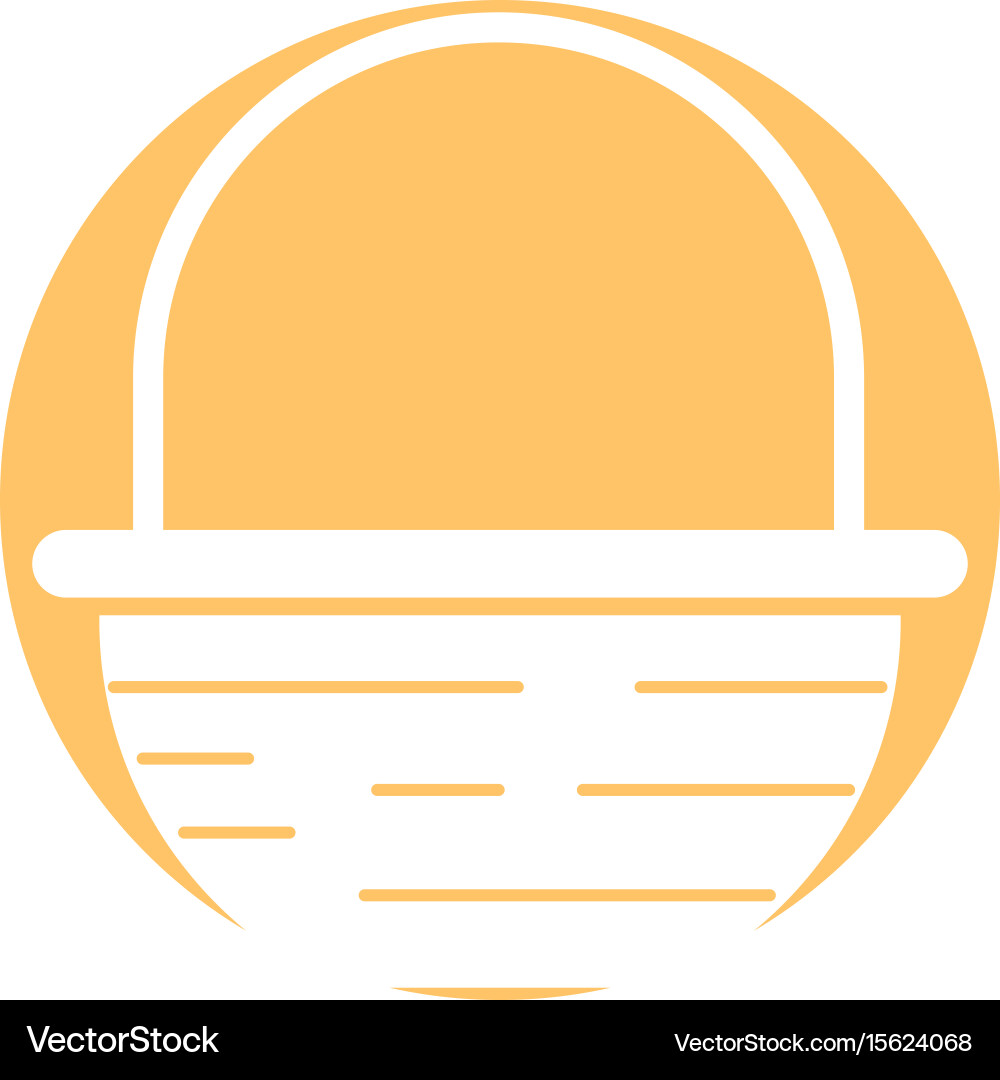 Straw basket with farm product Royalty Free Vector Image