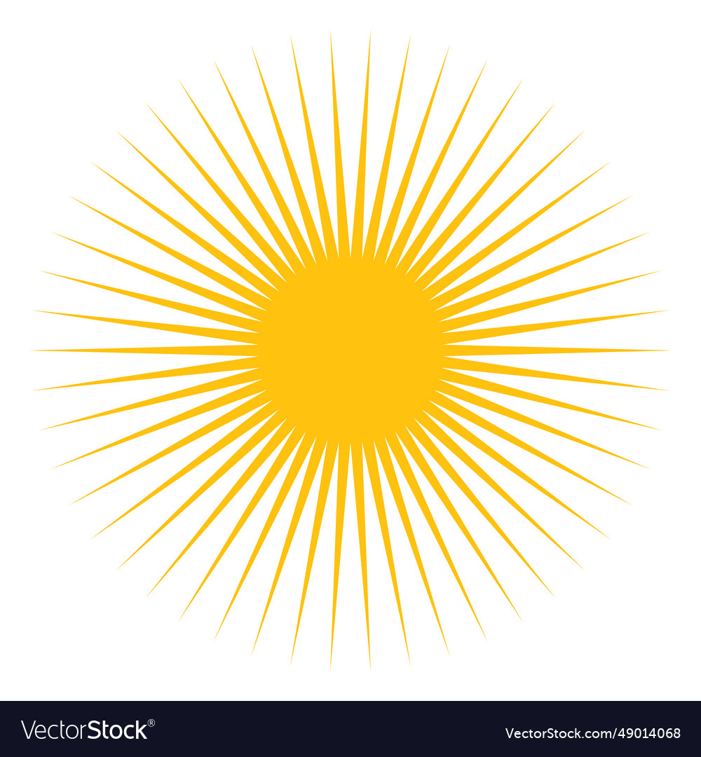 Sun small sharp beams icon Royalty Free Vector Image