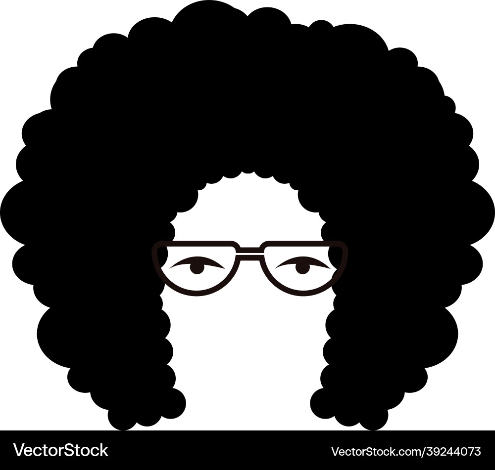 Afro woman icon design template Royalty Free Vector Image