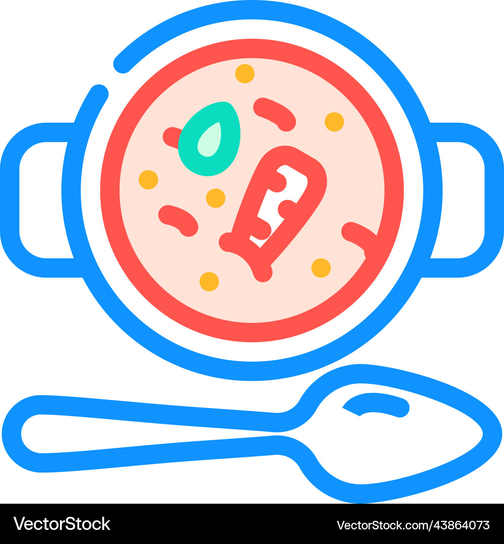 Carrot soup color icon Royalty Free Vector Image