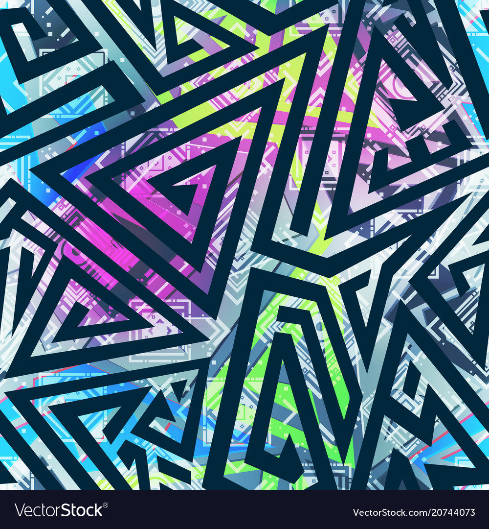 Colored geometric seamless pattern Royalty Free Vector Image