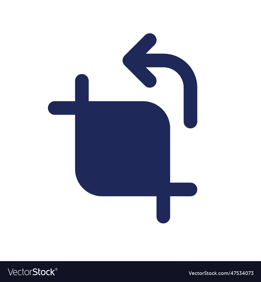 Cropping black pixel perfect solid ui icon Vector Image