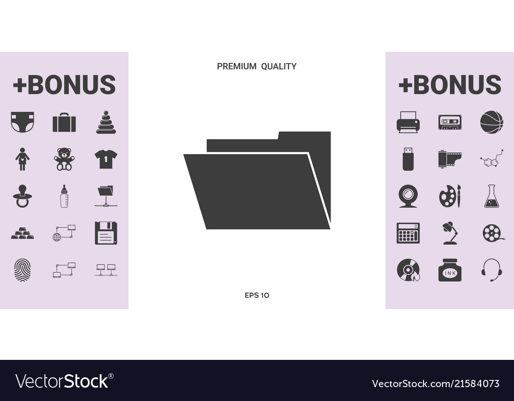 Folder icon symbol Royalty Free Vector Image - VectorStock