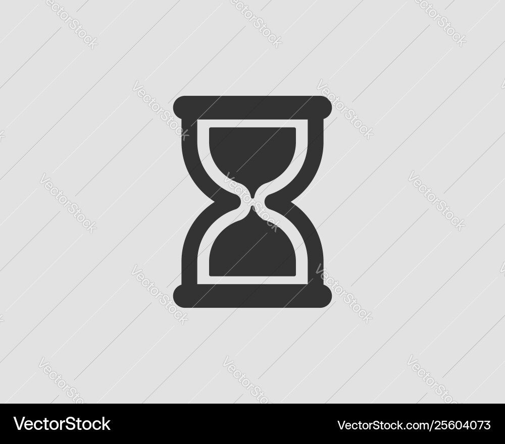 Hourglass icon flat design sand glass time Vector Image