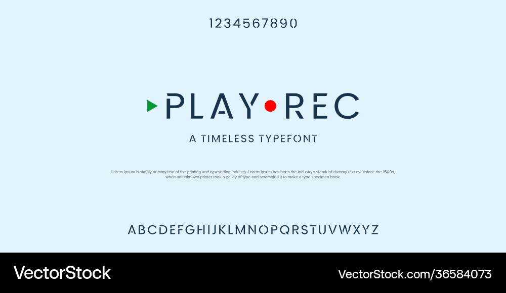 Modern alphabet font set a to z typography designs