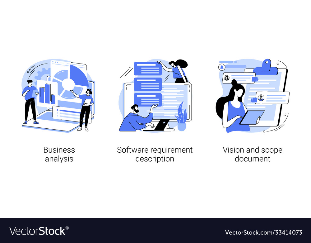 Project development specifications abstract Vector Image