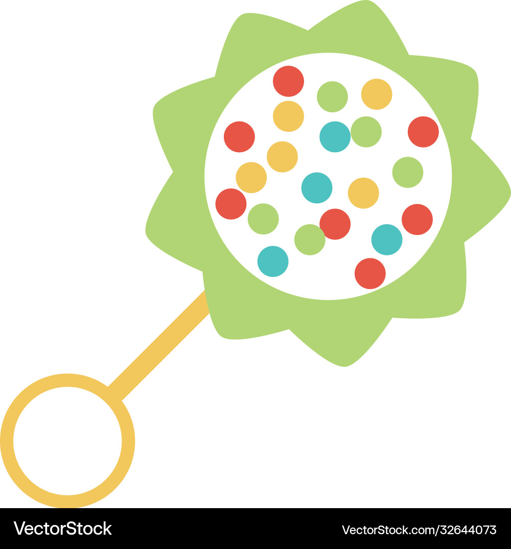 Rattle with balls toy object for small children Vector Image