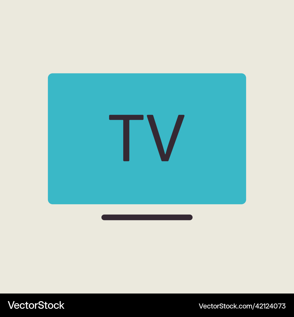 Smart tv icon graph symbol for household Vector Image