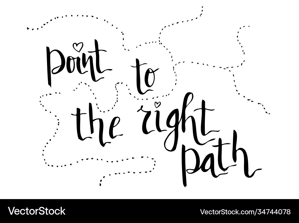Black simple hand draw sketch lettering point Vector Image