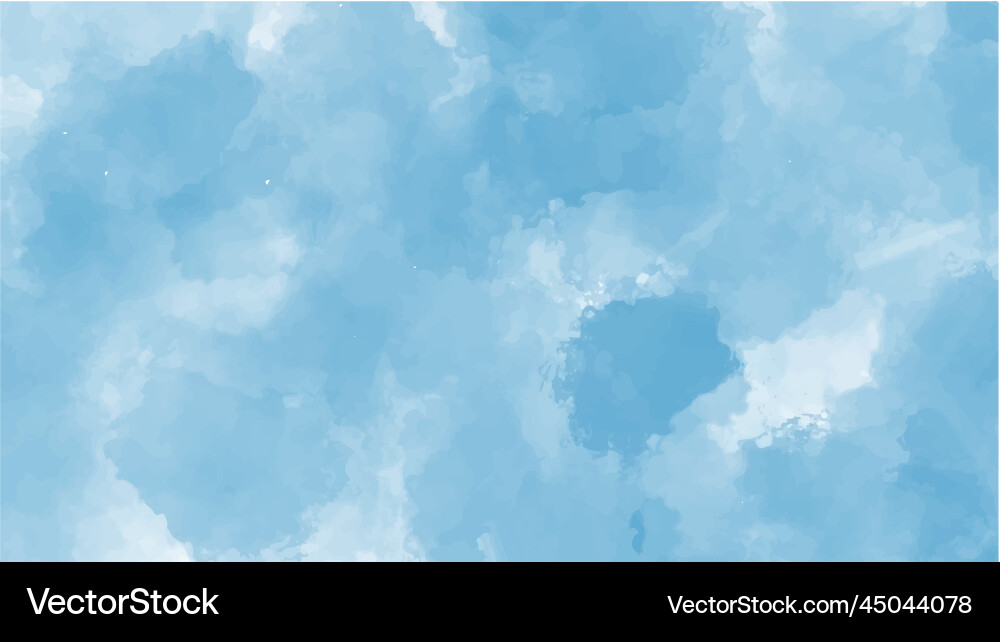 Blue watercolor background for your design Vector Image