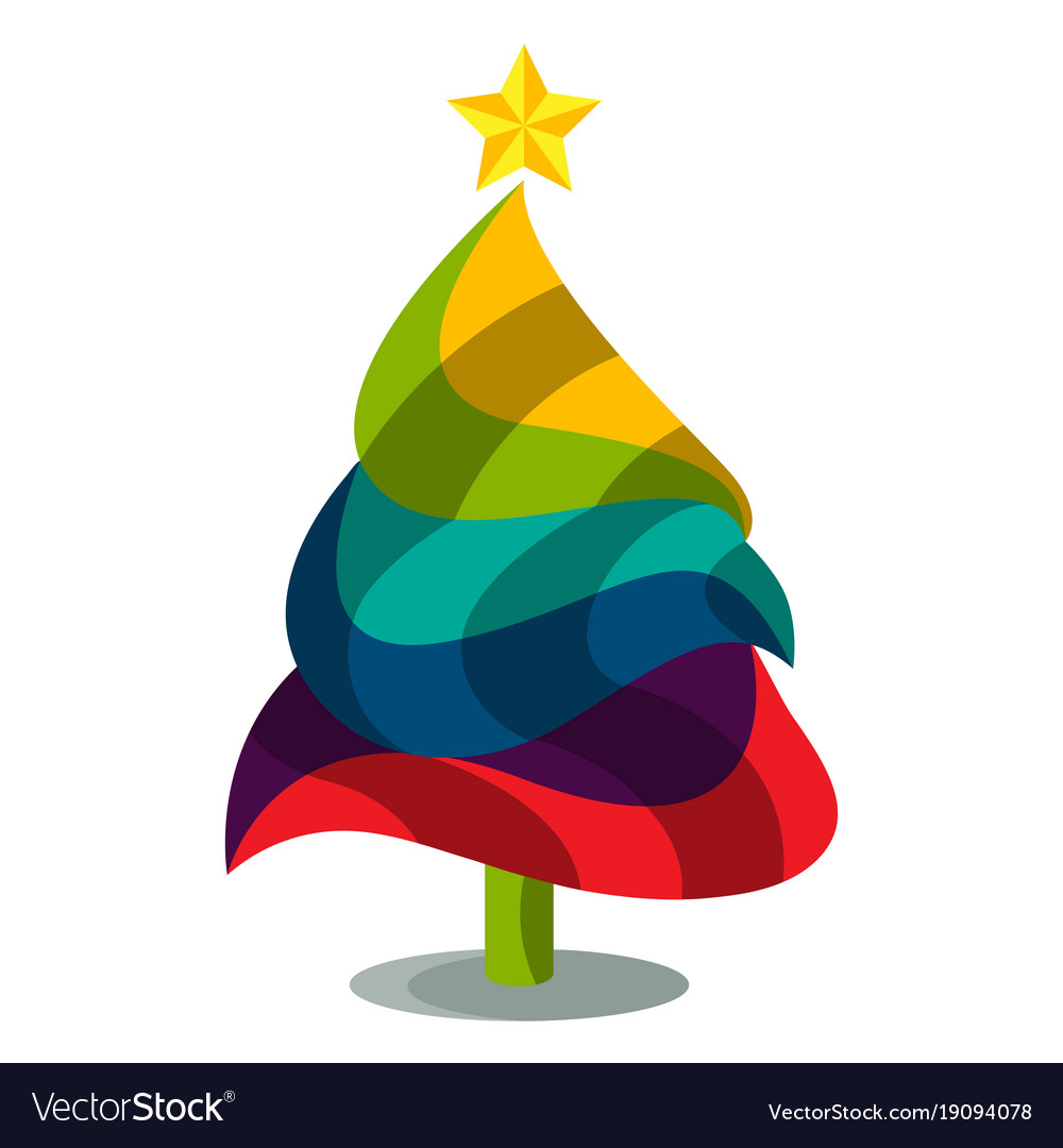Colorful christmas trees Royalty Free Vector Image