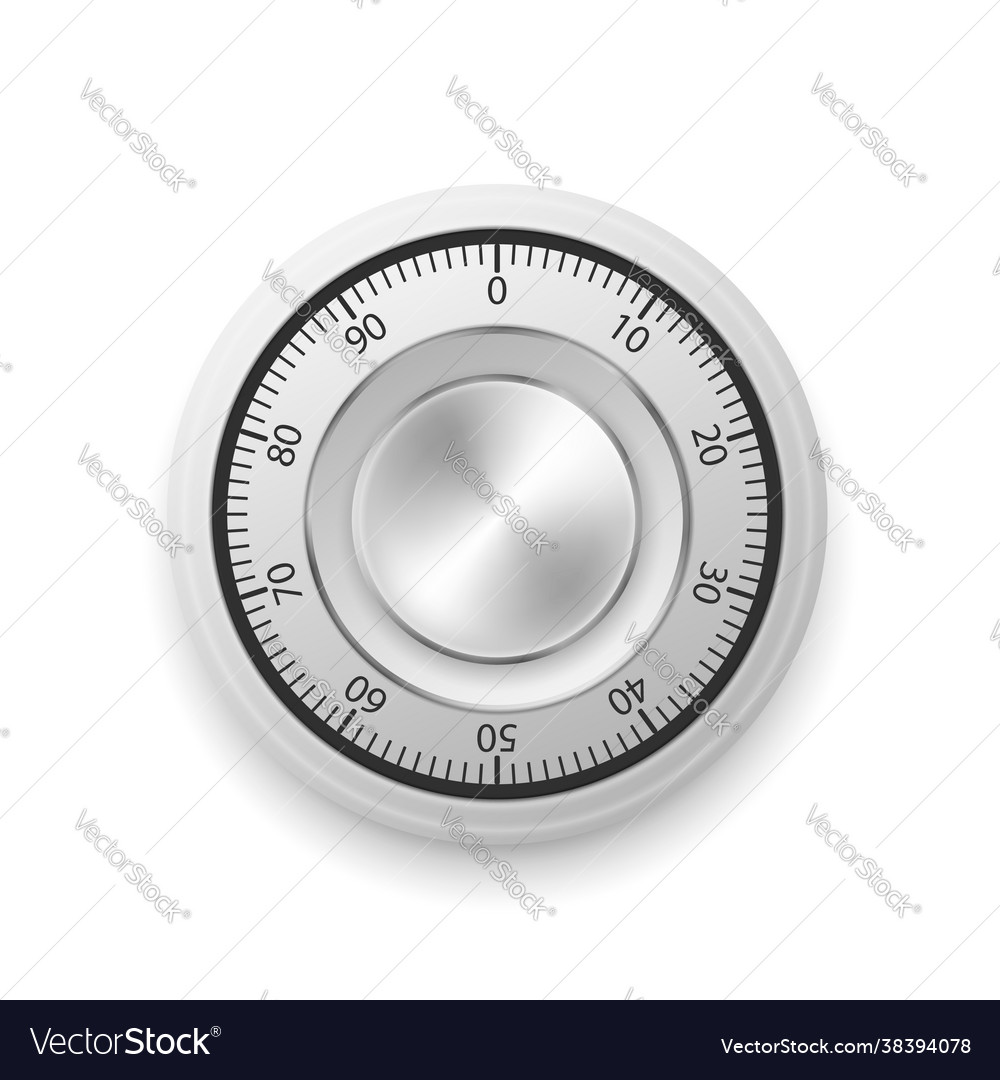 Combination lock security concept metal steel Vector Image