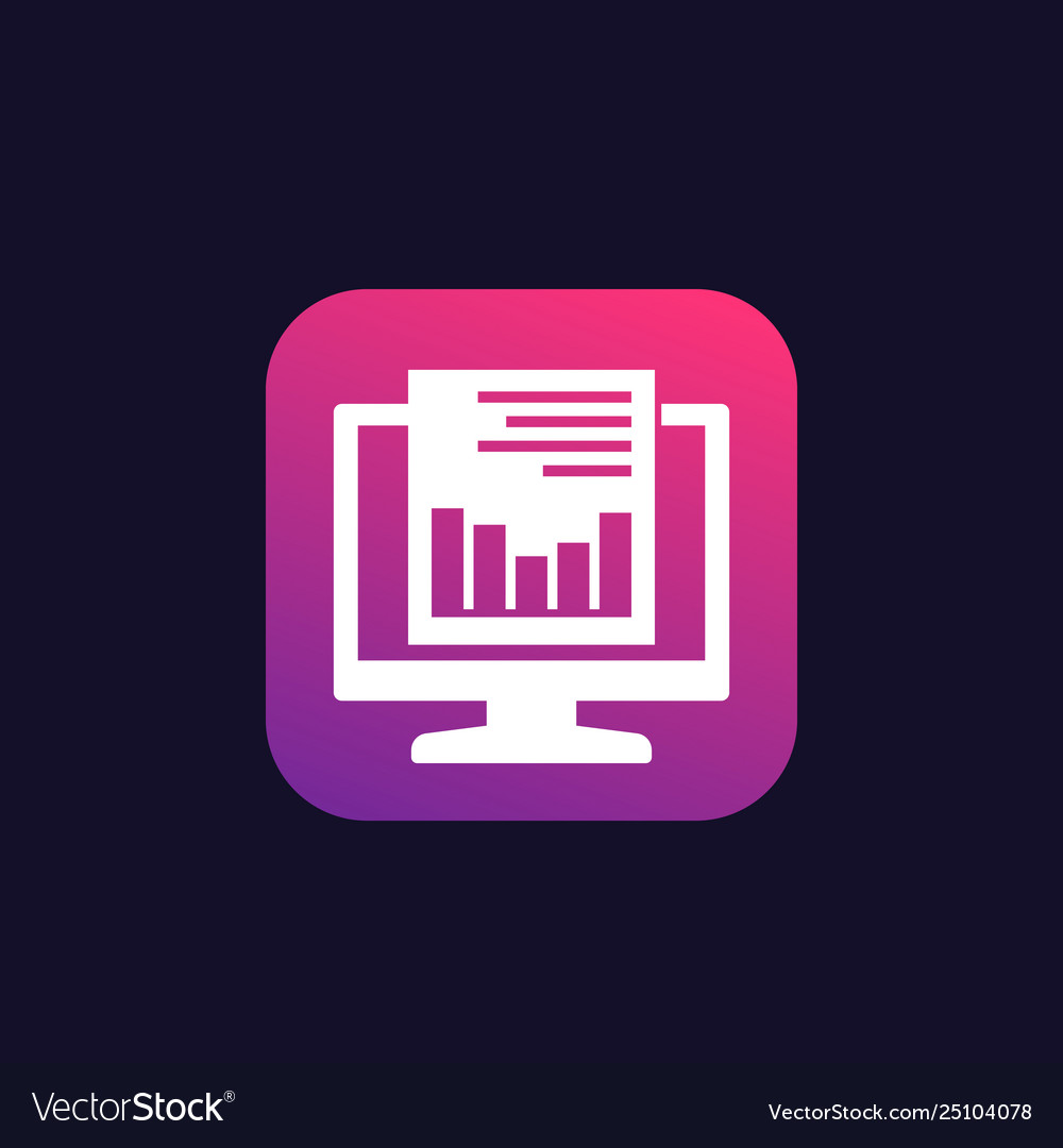 Computer analysis statistics Royalty Free Vector Image