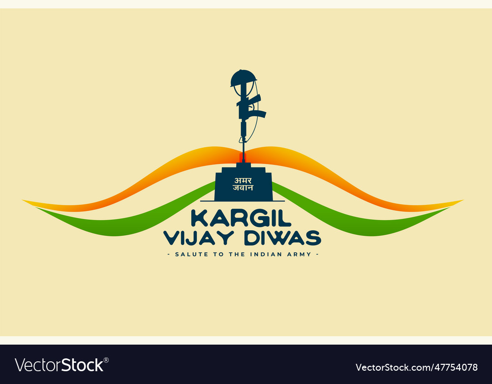 Kargil vijay diwas battle background Royalty Free Vector