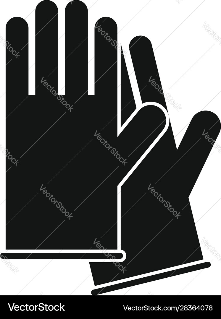 Medical gloves icon simple style Royalty Free Vector Image