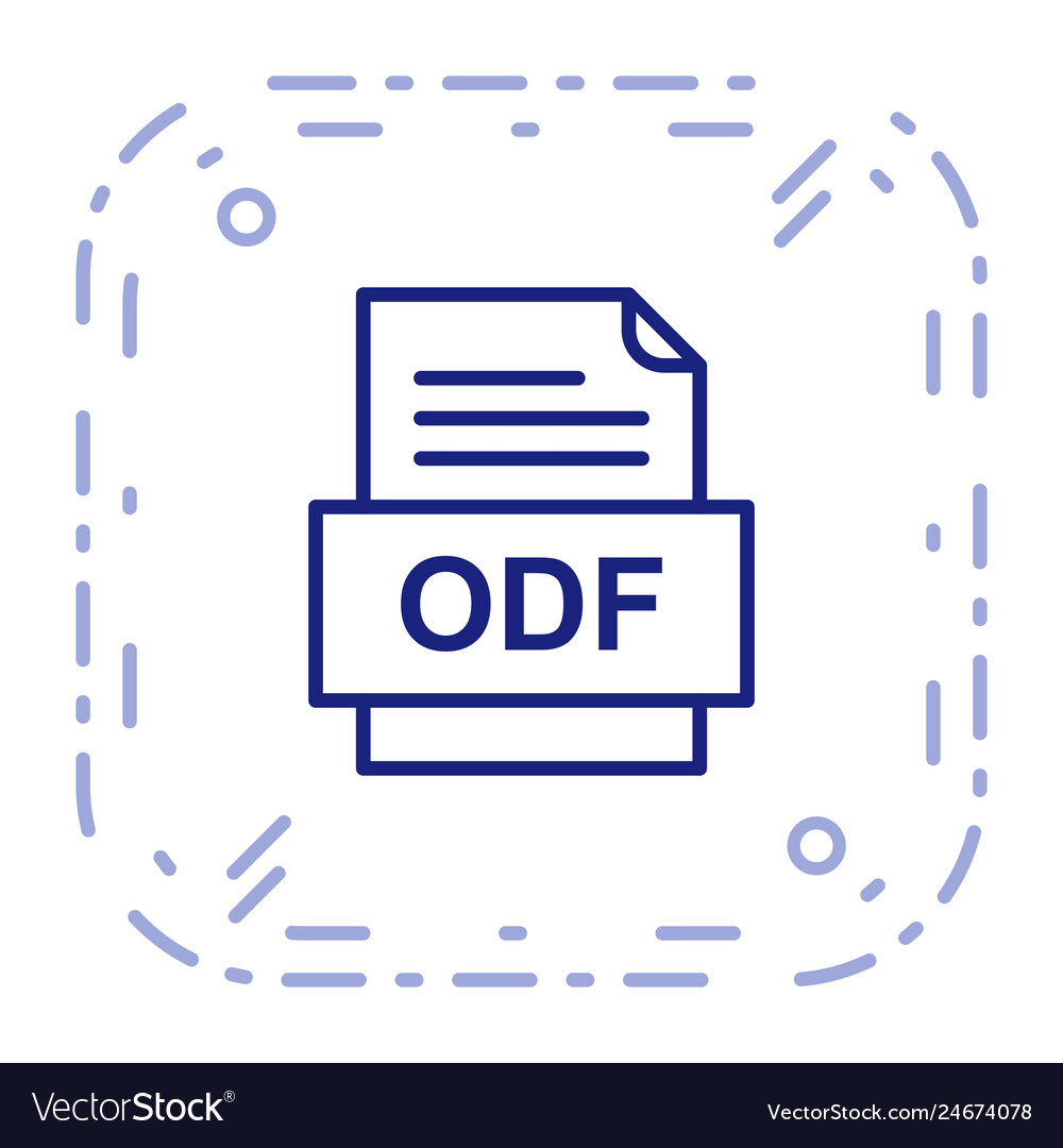 Odf file document icon Royalty Free Vector Image Odf file document icon Royalty Free Vector Image