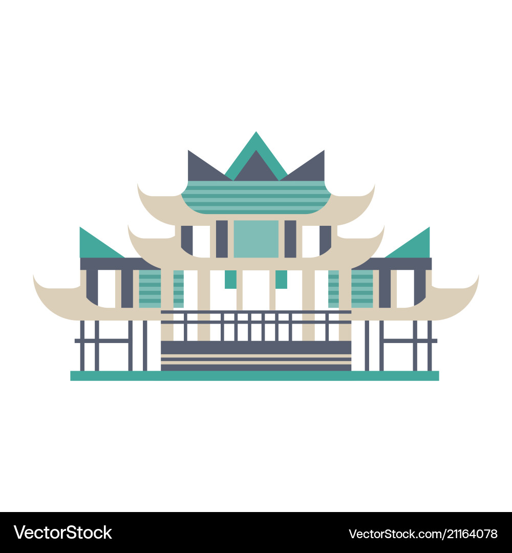 Pagoda asian traditional building Royalty Free Vector Image
