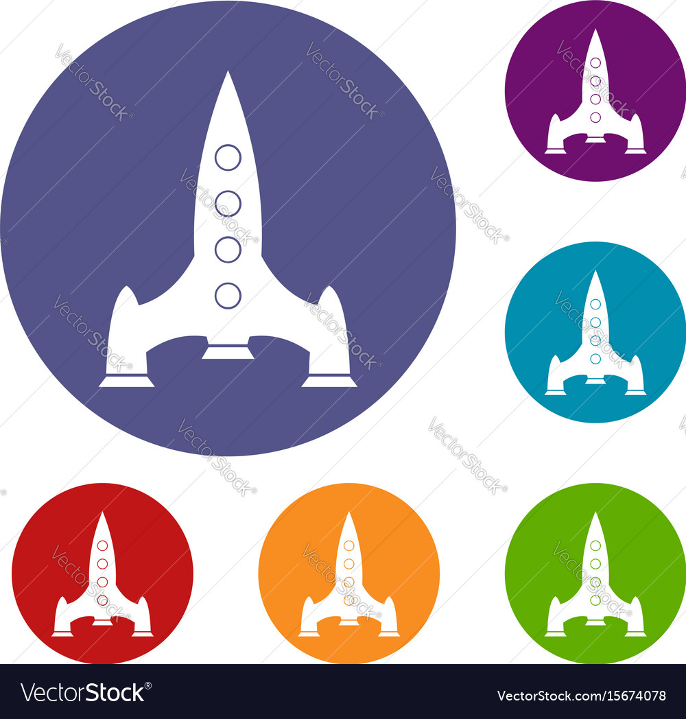 Rocket icons set Royalty Free Vector Image - VectorStock