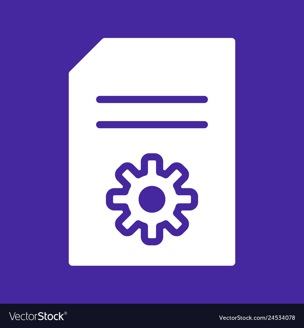 Setting document icon Royalty Free Vector Image