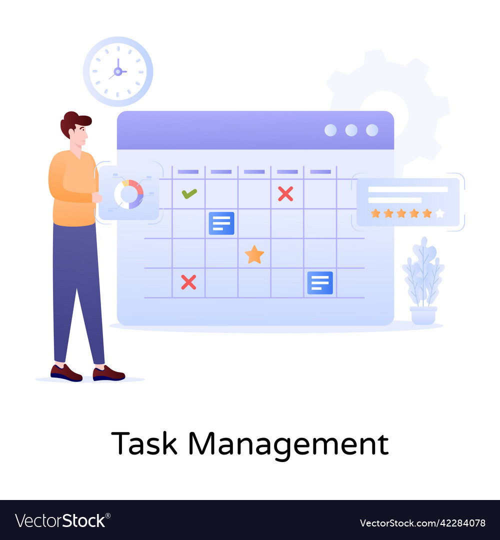 Task management Royalty Free Vector Image - VectorStock