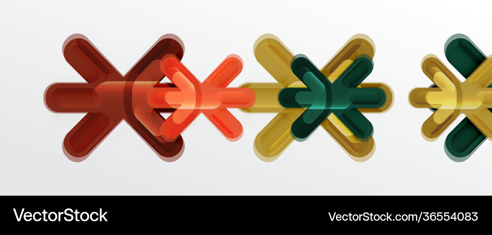 Abstract glossy crosses background for business Vector Image