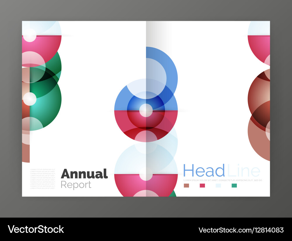 Circle abstract background business annual report Vector Image