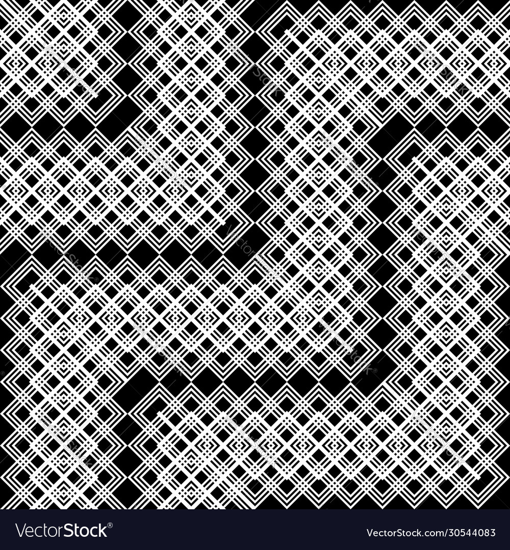 Design seamless monochrome grid pattern Royalty Free Vector