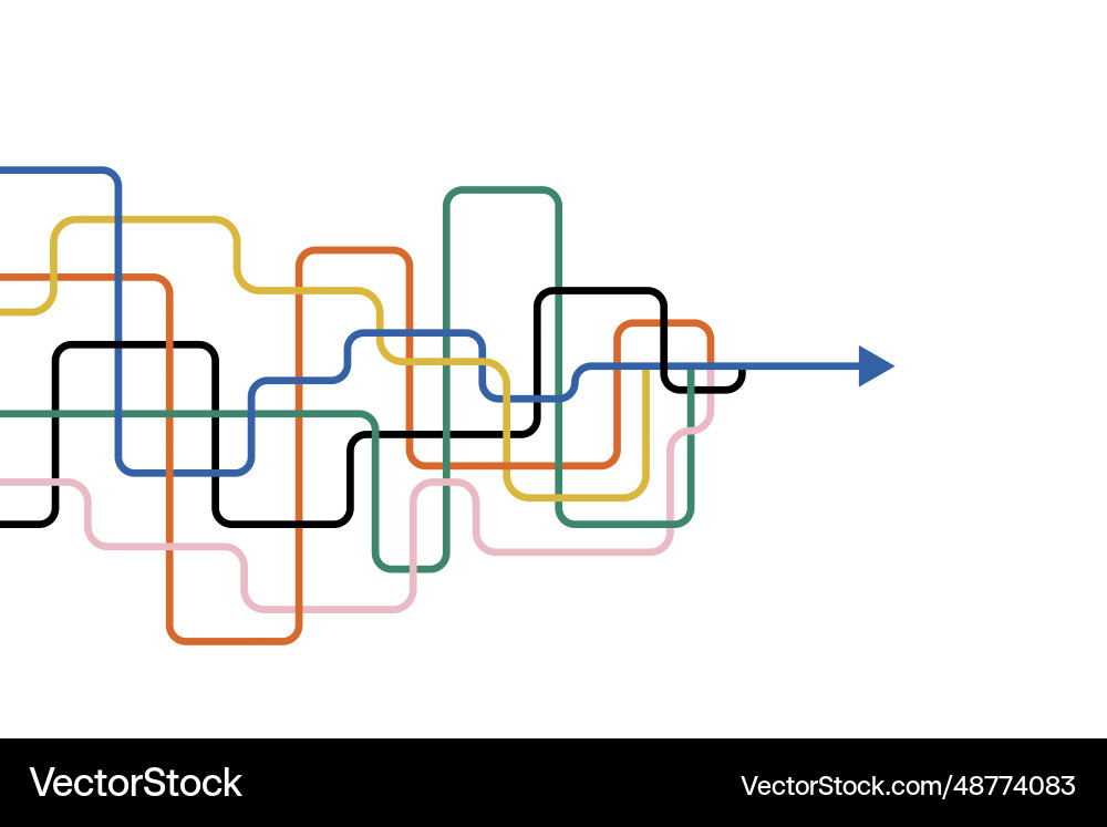 Financial growth arrows with colorful Royalty Free Vector
