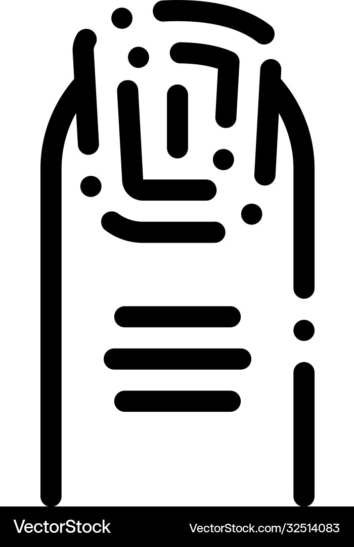 Finger pain point icon outline Royalty Free Vector Image