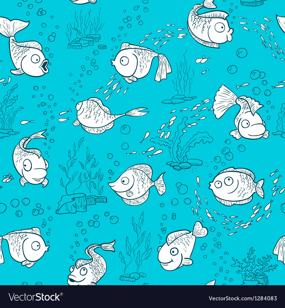 Fish seamless Royalty Free Vector Image - VectorStock