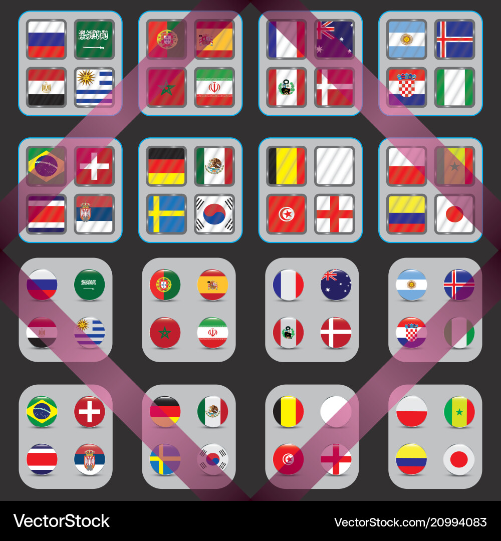 Information graph of the flags country Royalty Free Vector