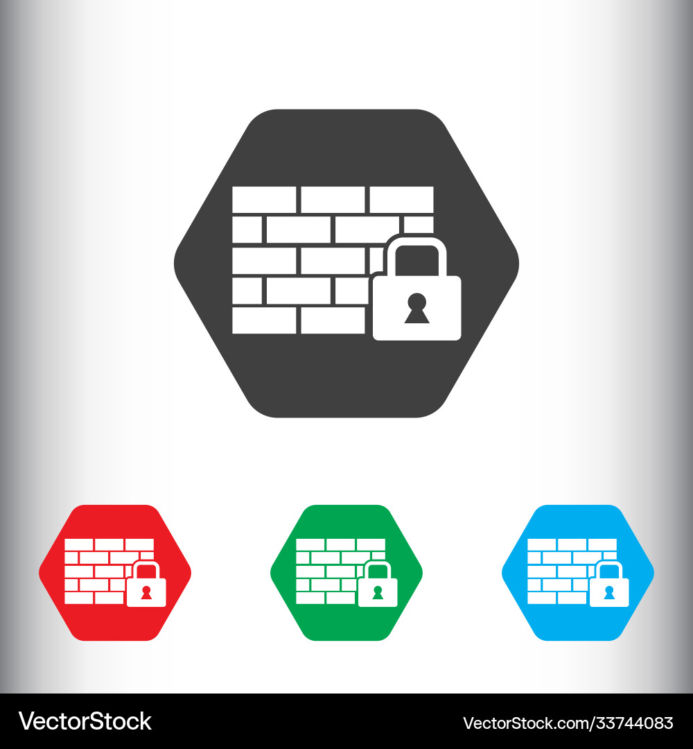 Locked wall icon sign icon wall symbol Royalty Free Vector