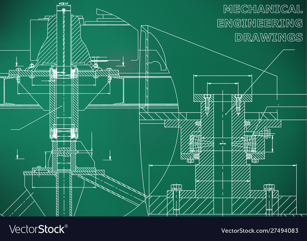 Mechanical engineering technical backgrounds Vector Image