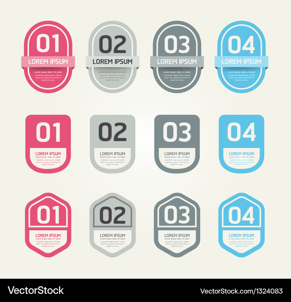 Modern design labels can be used for infographics Vector Image