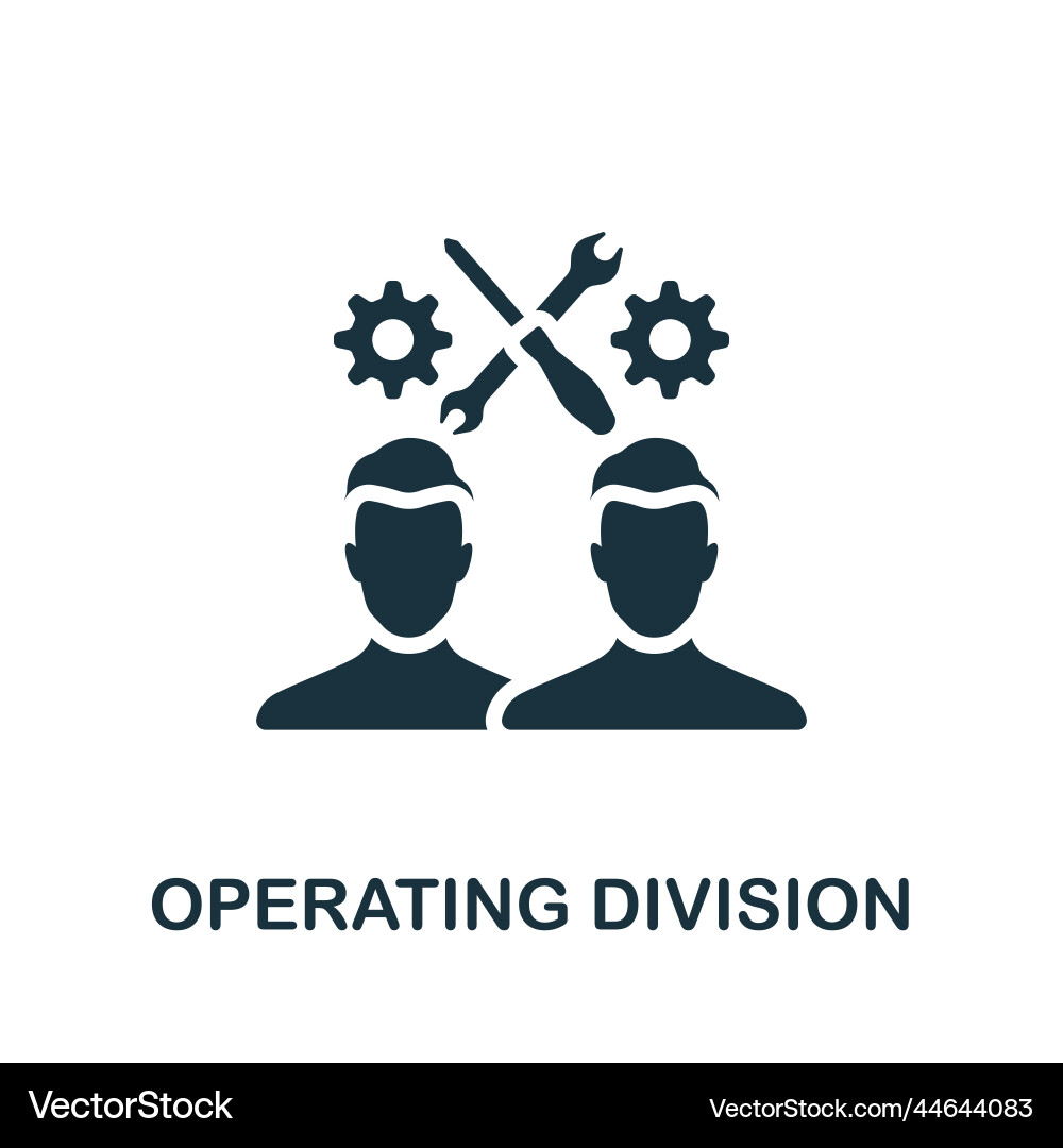 Operating division icon monochrome simple company Vector Image