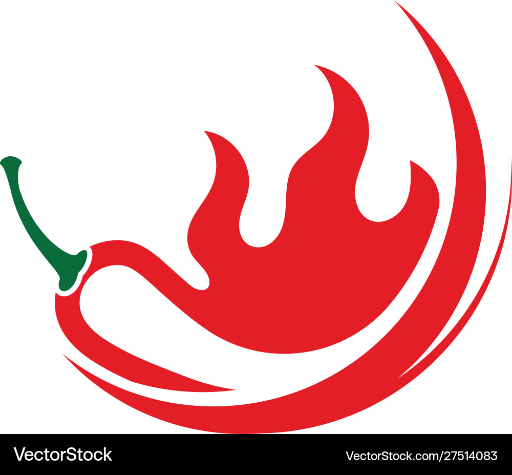 Red hot natural chili icon Royalty Free Vector Image