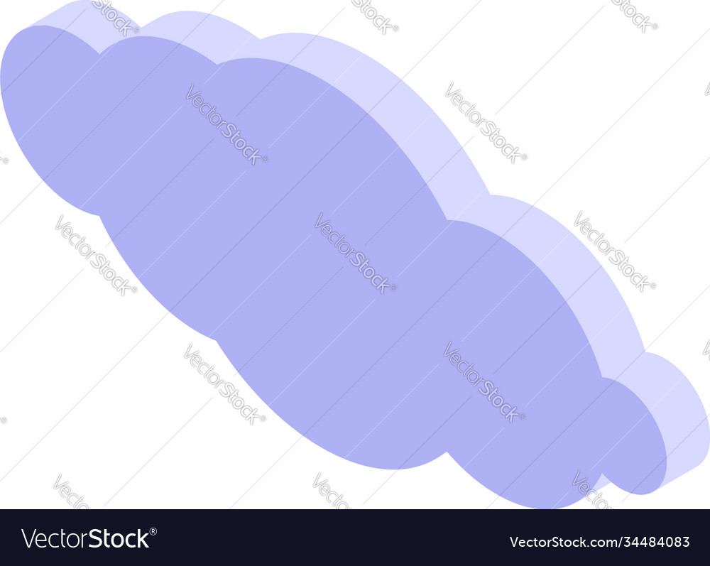 Shape cloud icon isometric style Royalty Free Vector Image