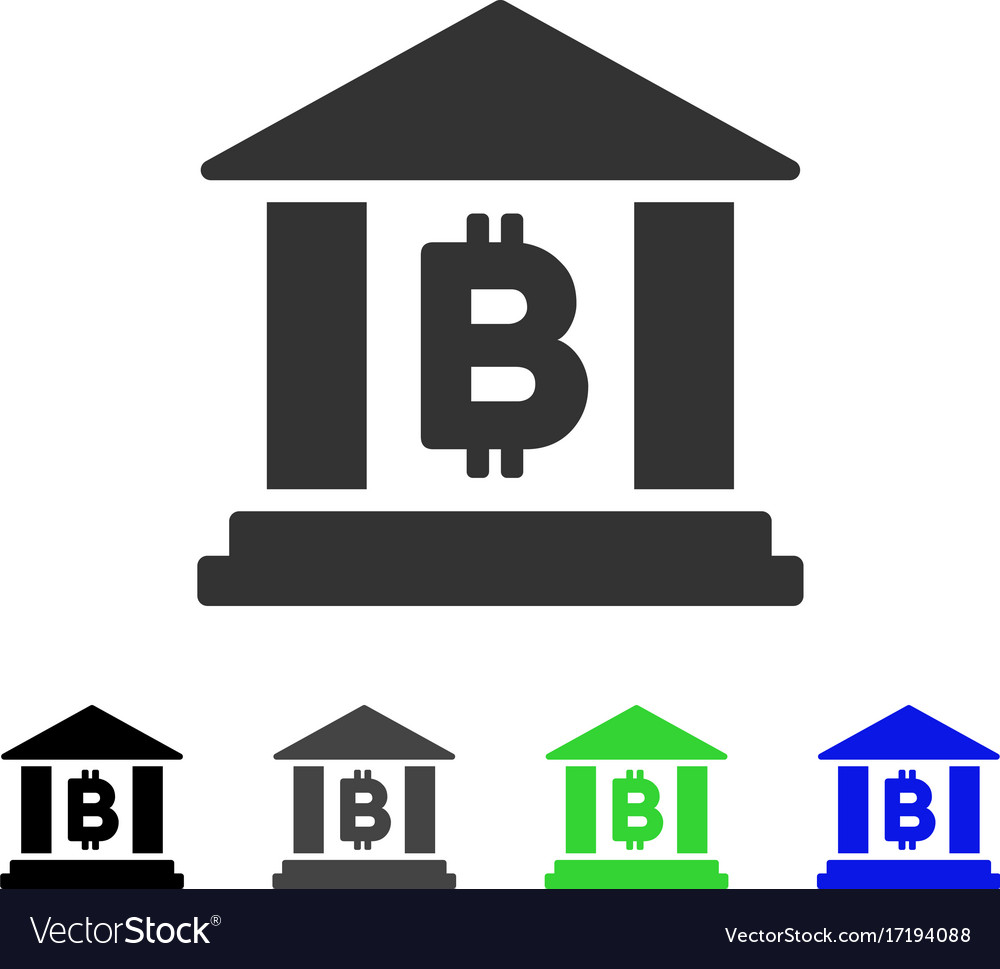 Bitcoin bank building icon Royalty Free Vector Image Bitcoin bank building icon Royalty Free Vector Image
