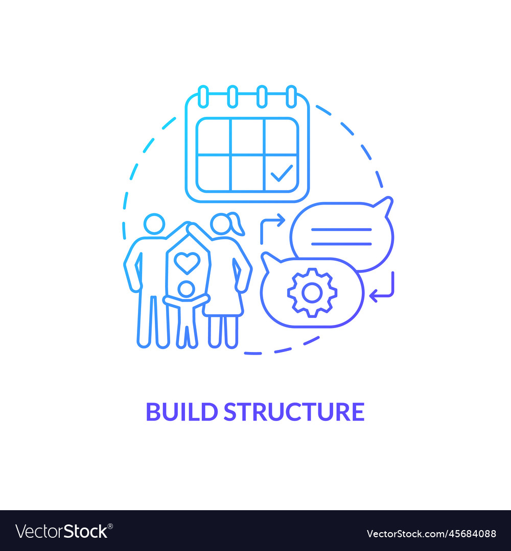 Build structure blue gradient concept icon Vector Image