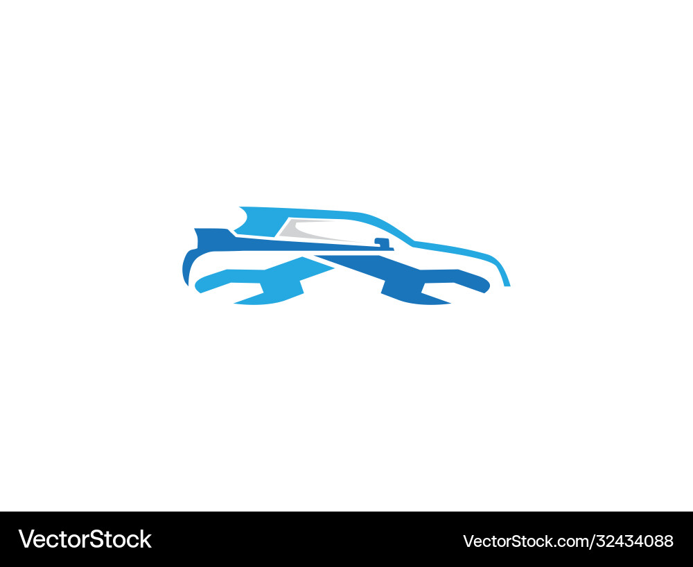 Car repair combines with gear tools logo Vector Image
