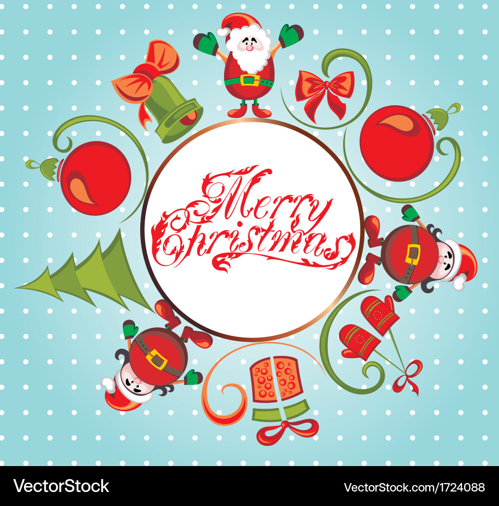Christmas objects collection Royalty Free Vector Image