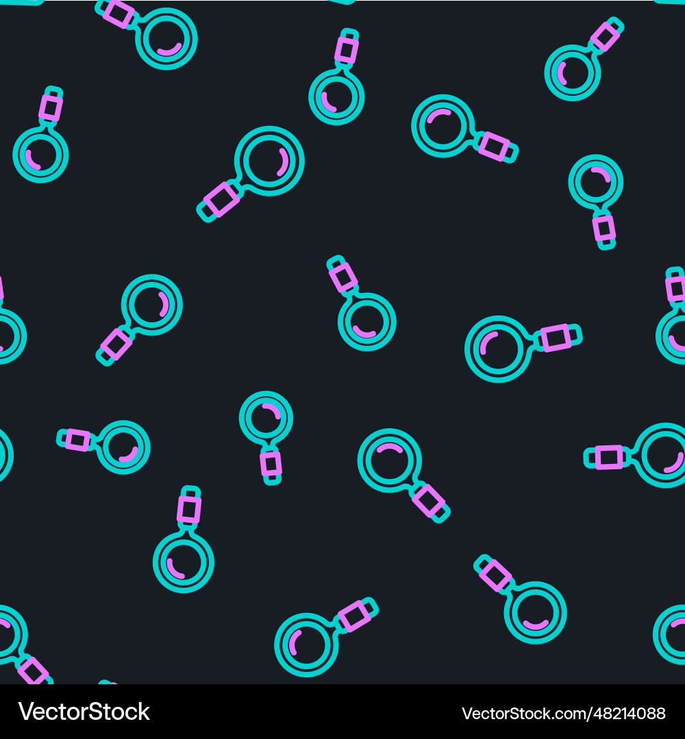 Line magnifying glass icon isolated seamless Vector Image