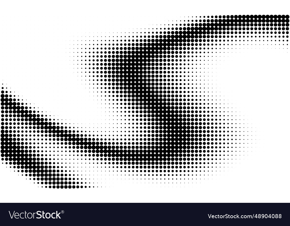 Monochrome gradient halftone dots background Vector Image
