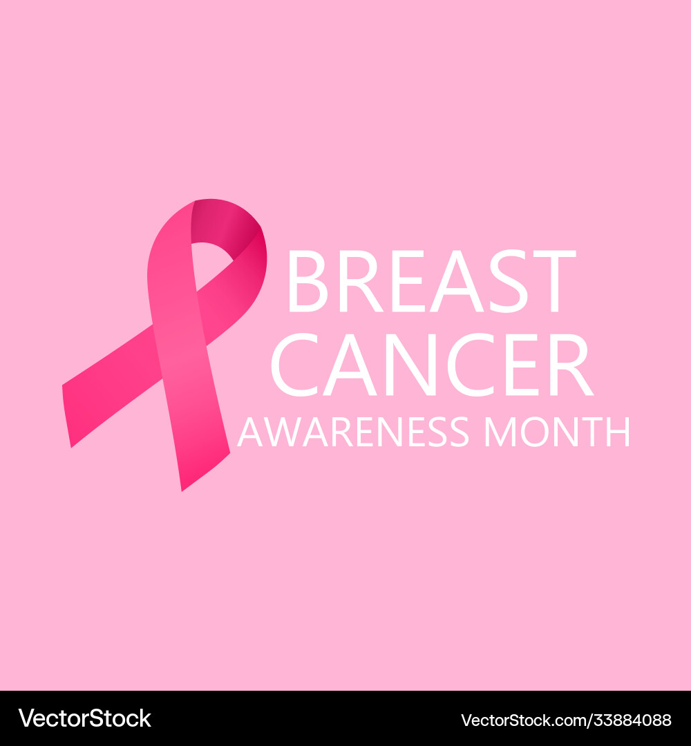 Pink ribbon symbol organizations supporting Vector Image
